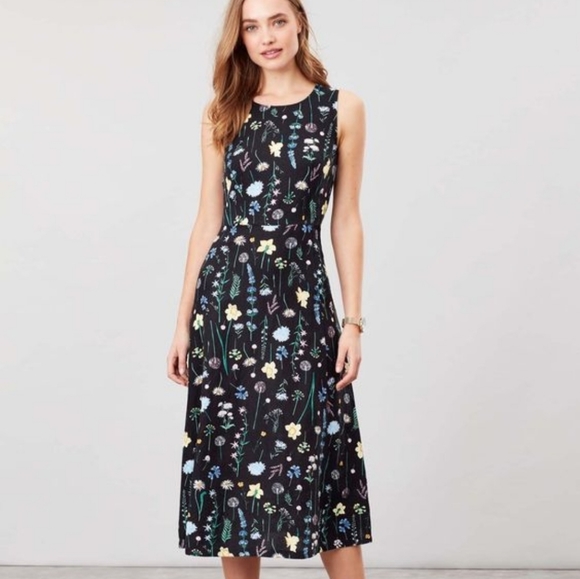 Joules | Dresses | Joules Chrissy Black Floral Dress | Poshmark